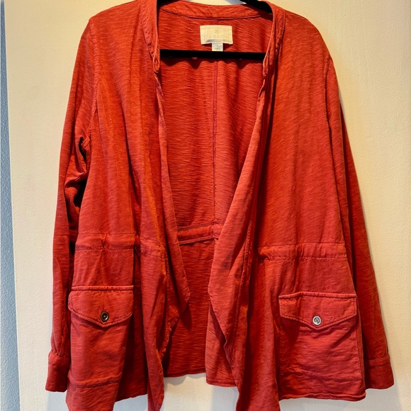 Caslon | Jackets & Coats | Caslon Red Utility Jacket With Shawl Collar ...